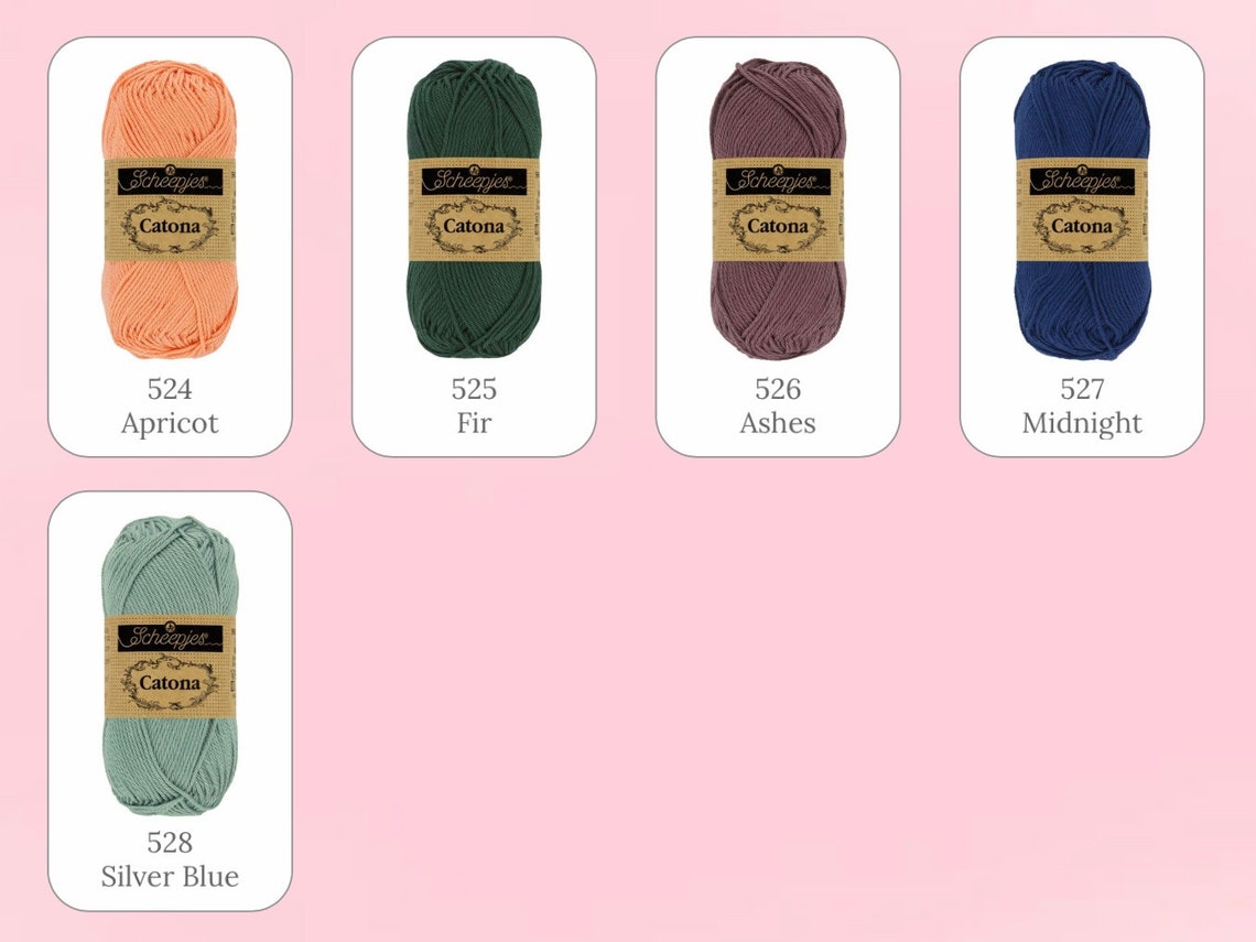Catona 50g Yarn- Color Codes 396-604 / Scheepjes Brand - Etsy