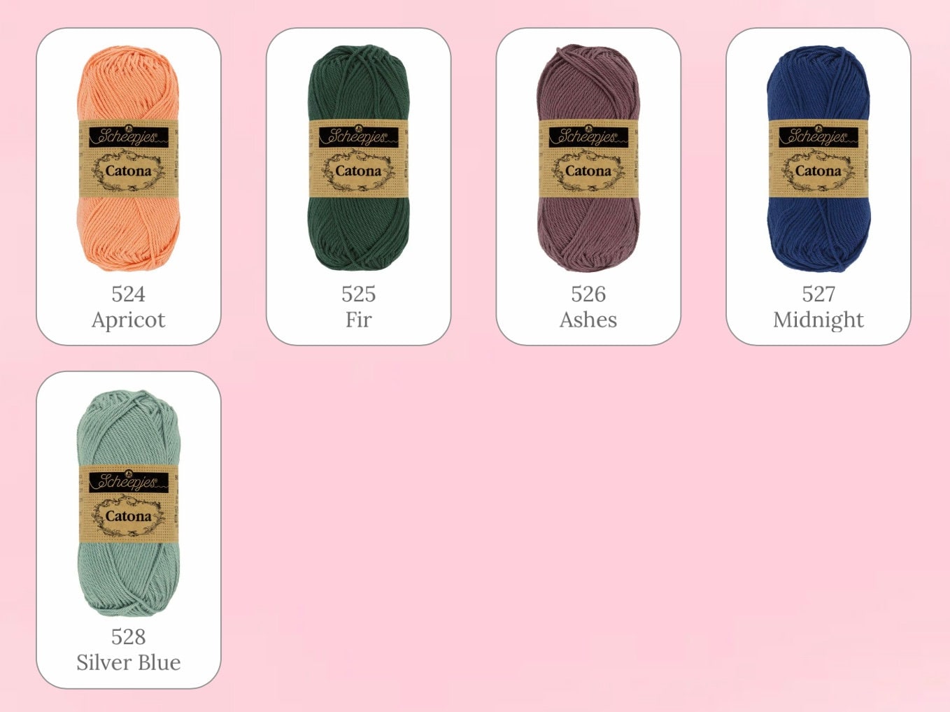 Catona 50g Yarn- Color Codes 396-604 / Scheepjes Brand - Etsy