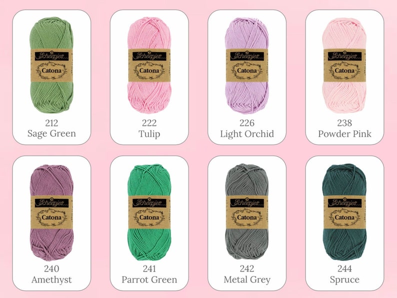 Catona 50g Yarn- Color Codes 074-395 / Scheepjes Brand - Etsy