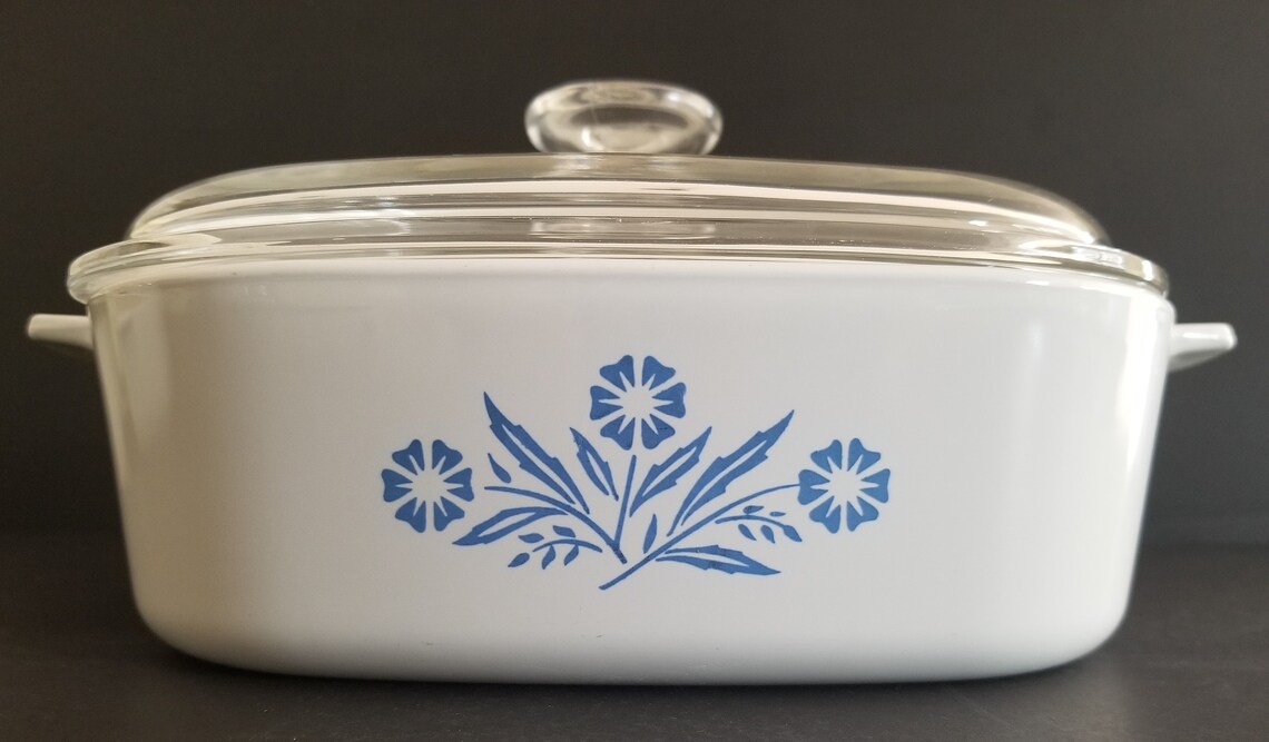 Corningware, Casserole, Dish, Set, Cornflower Blue, Vintage, Baking ...