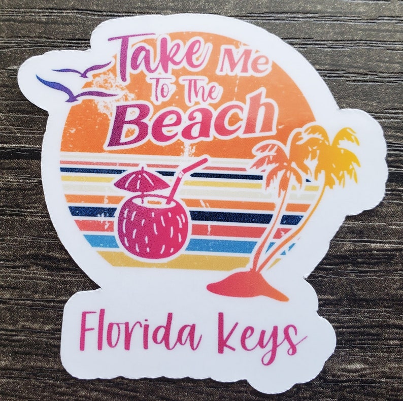 Key West & Florida Keys Stickers 6 Pack Laptop Notebook Tumbler Decal ...