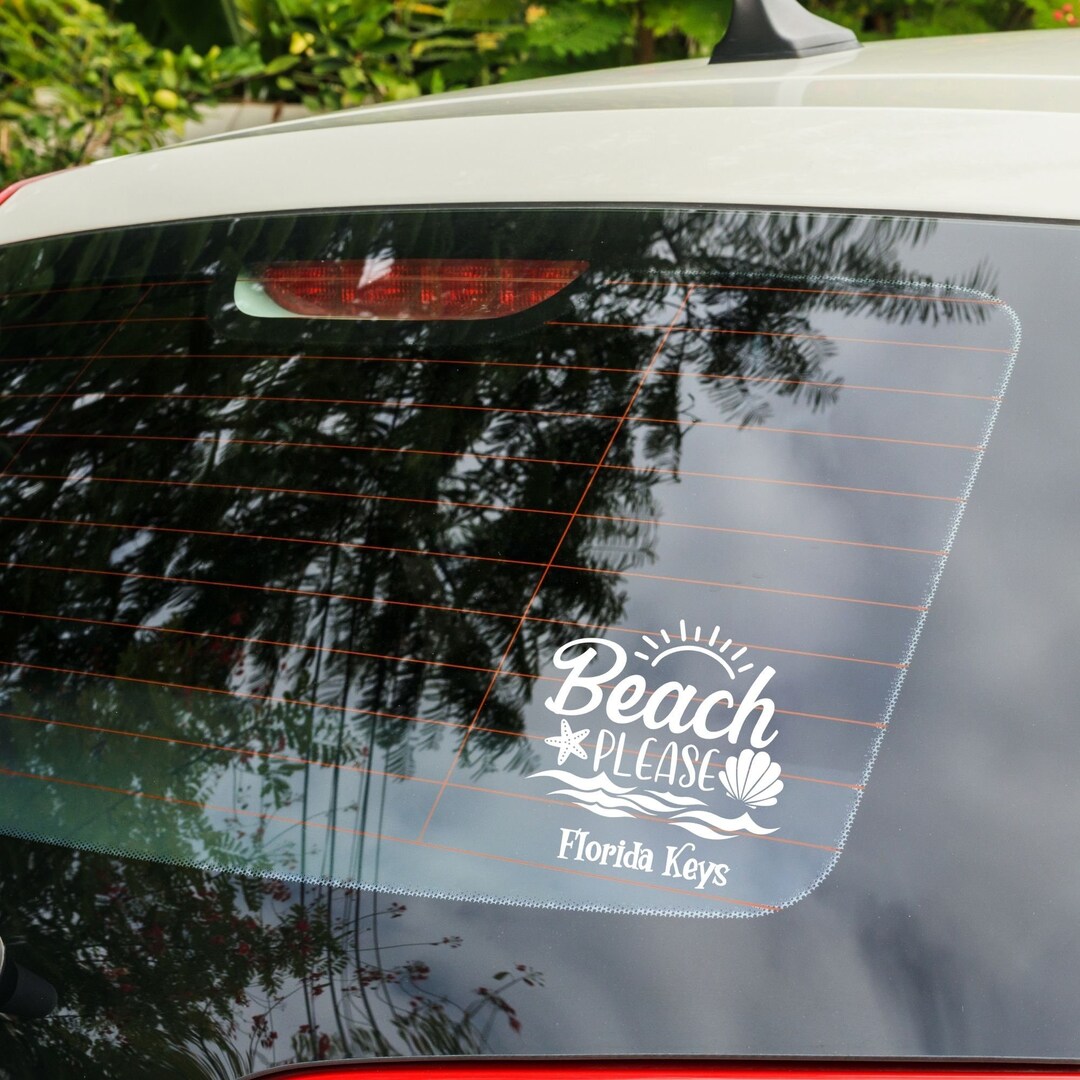 Florida Keys Beach Please Vinyl Decal Love Florida Beaches Sticker the ...