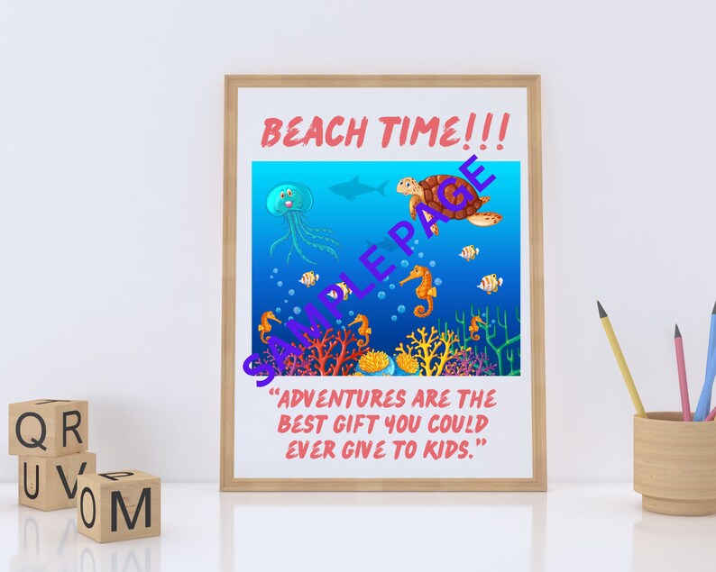 Family Vacation Sea Creatures Daily 15 Days Countdown Calendar ...
