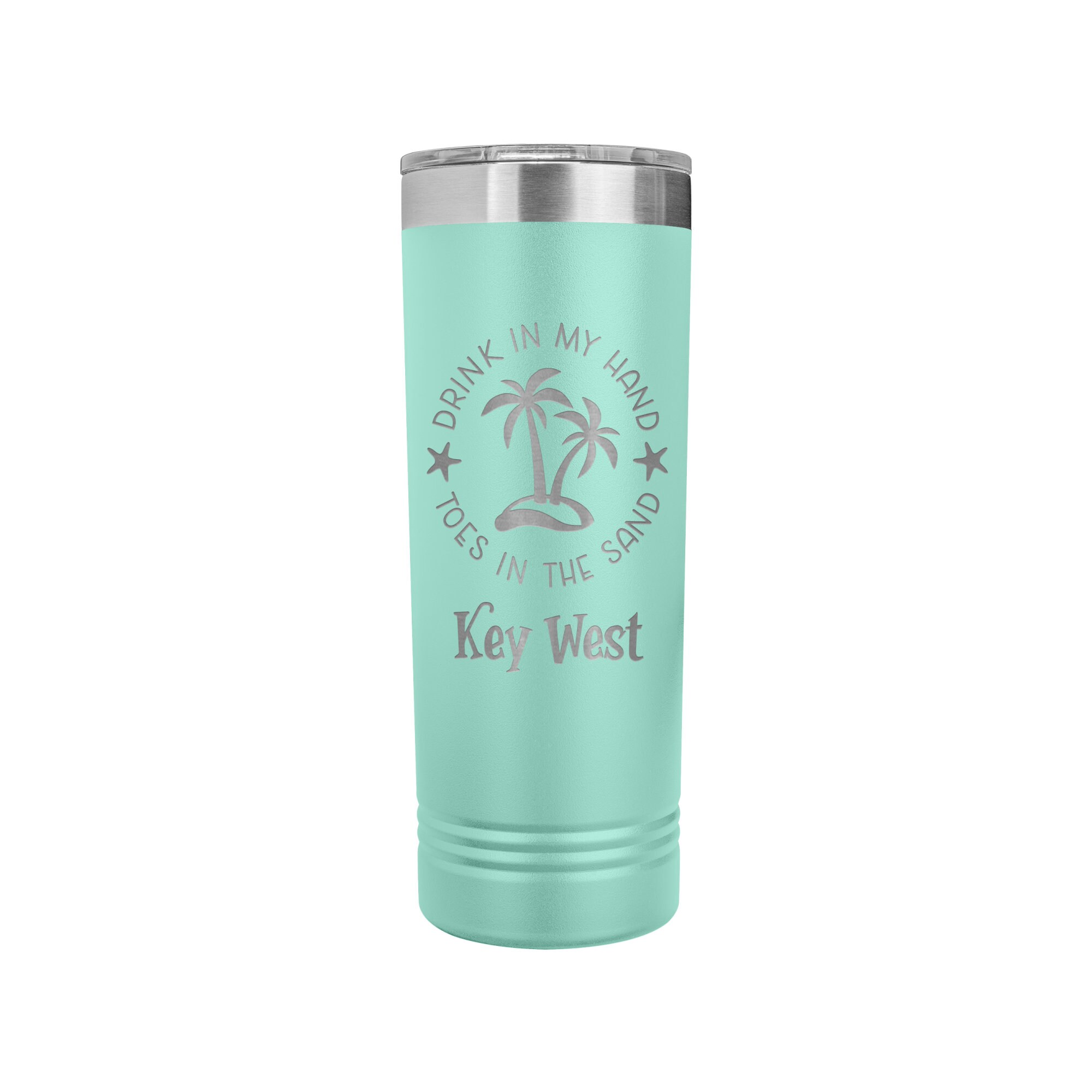 Key West Drink in My Hand Toes in the Sand Skinny Tumbler 22oz ...