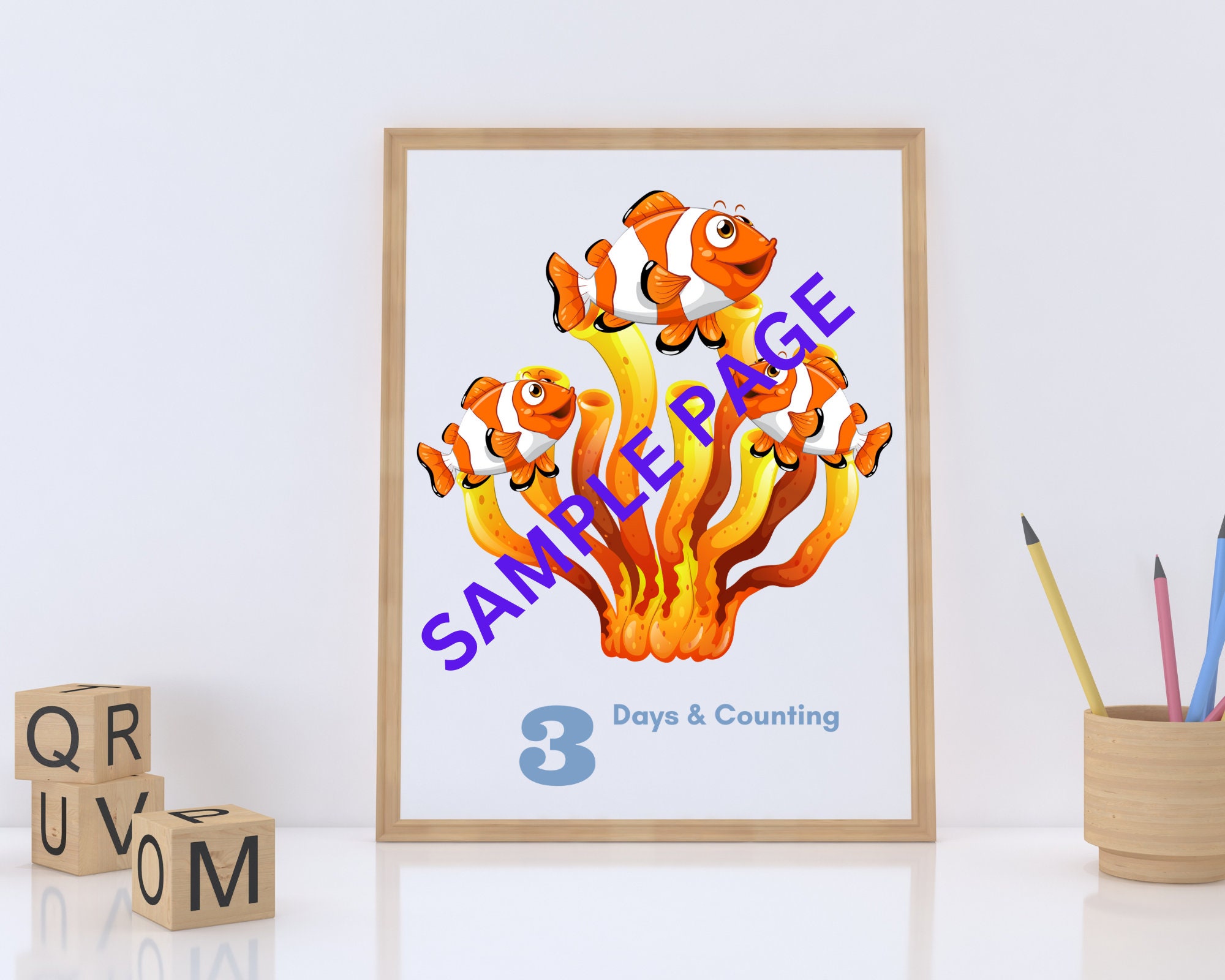 Family Vacation Sea Creatures Daily (15 Days) Countdown Calendar ...