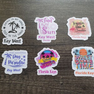 Florida Keys & Key West Stickers 6 Pack Laptop Notebook | Etsy