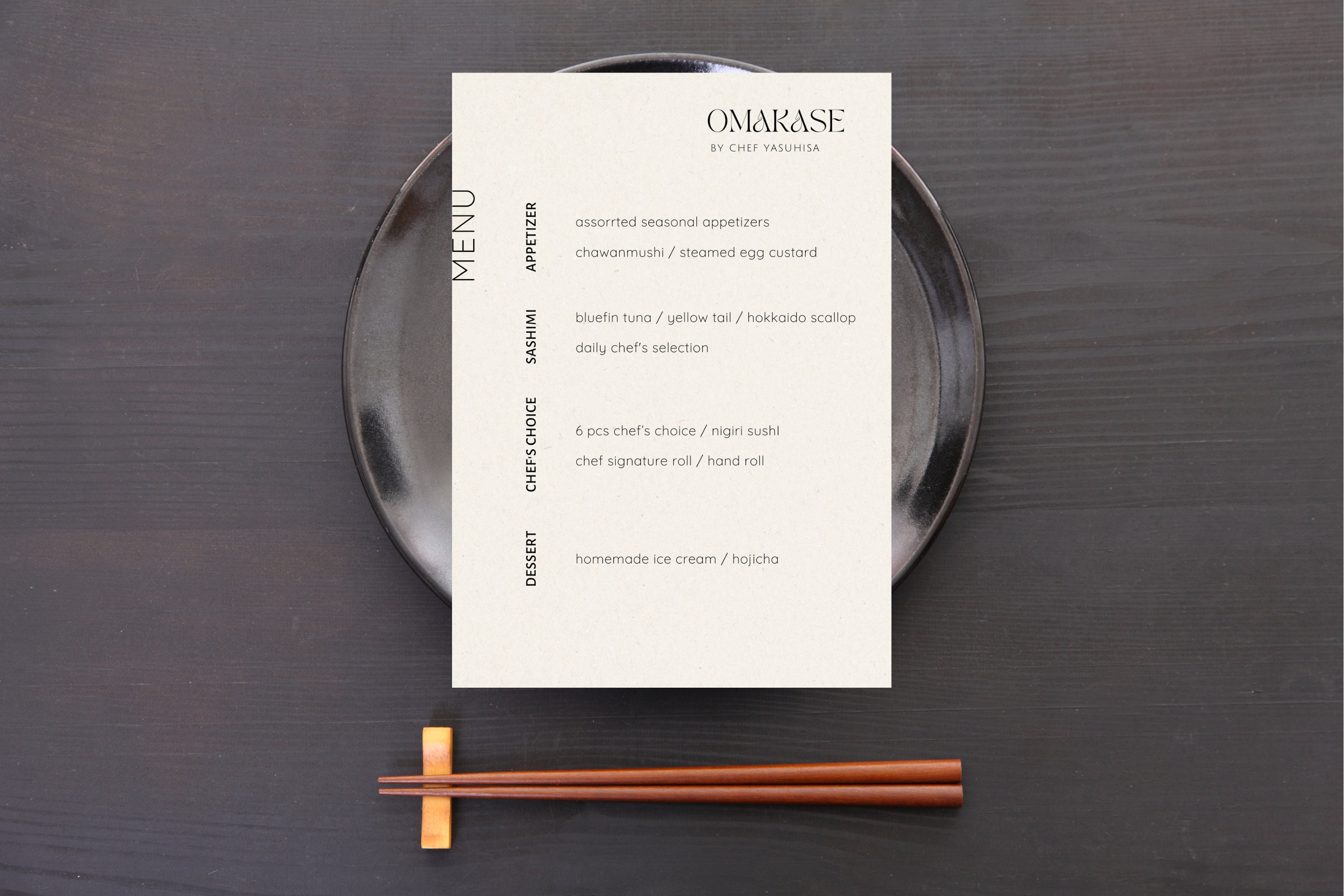Sushi Invitation Template, Minimalist Japanese, Sushi Japanese Menu ...