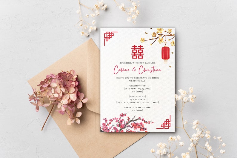 Chinese Wedding Invitation, Chinese English Wedding Invitation ...