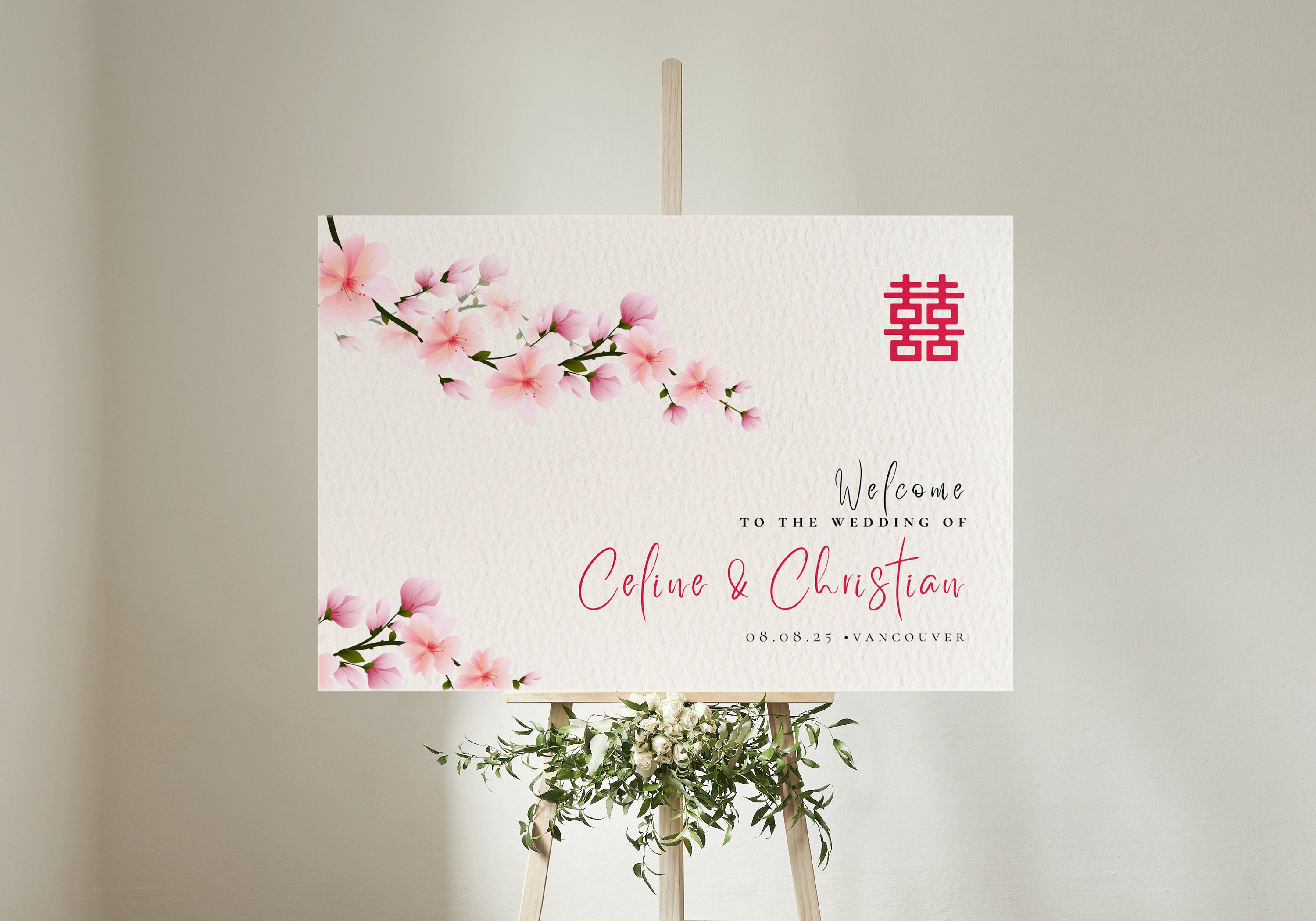 Chinese Wedding Welcome Sign Template: Tea Ceremony Decor (digital ...