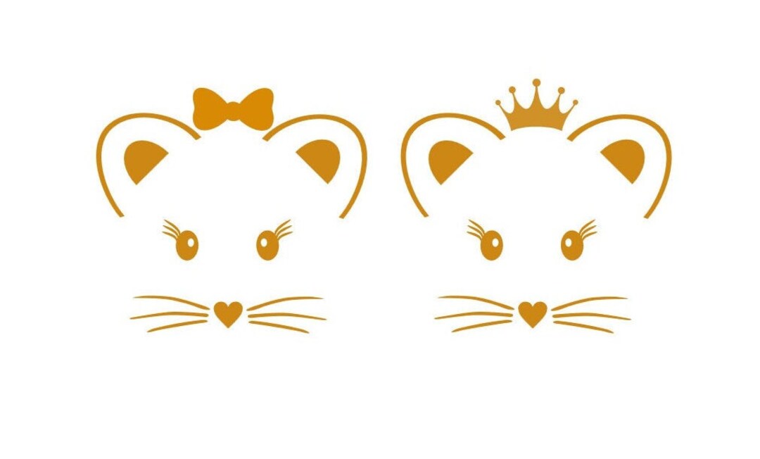 Lot of 2 Little Mice Mouse Face Crown Knot Children's - Etsy