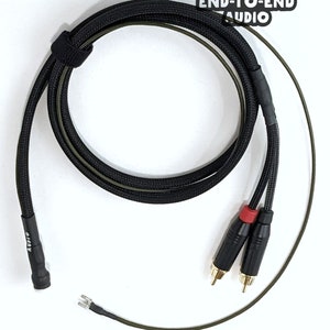 Hi-fi Turntable Tonearm Cable, Gold 5-pin Din to Dual Gold RCA or XLR ...