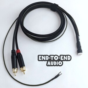 Hi-fi Turntable Tonearm Cable, Gold 5-pin Din to Dual Gold RCA or XLR ...