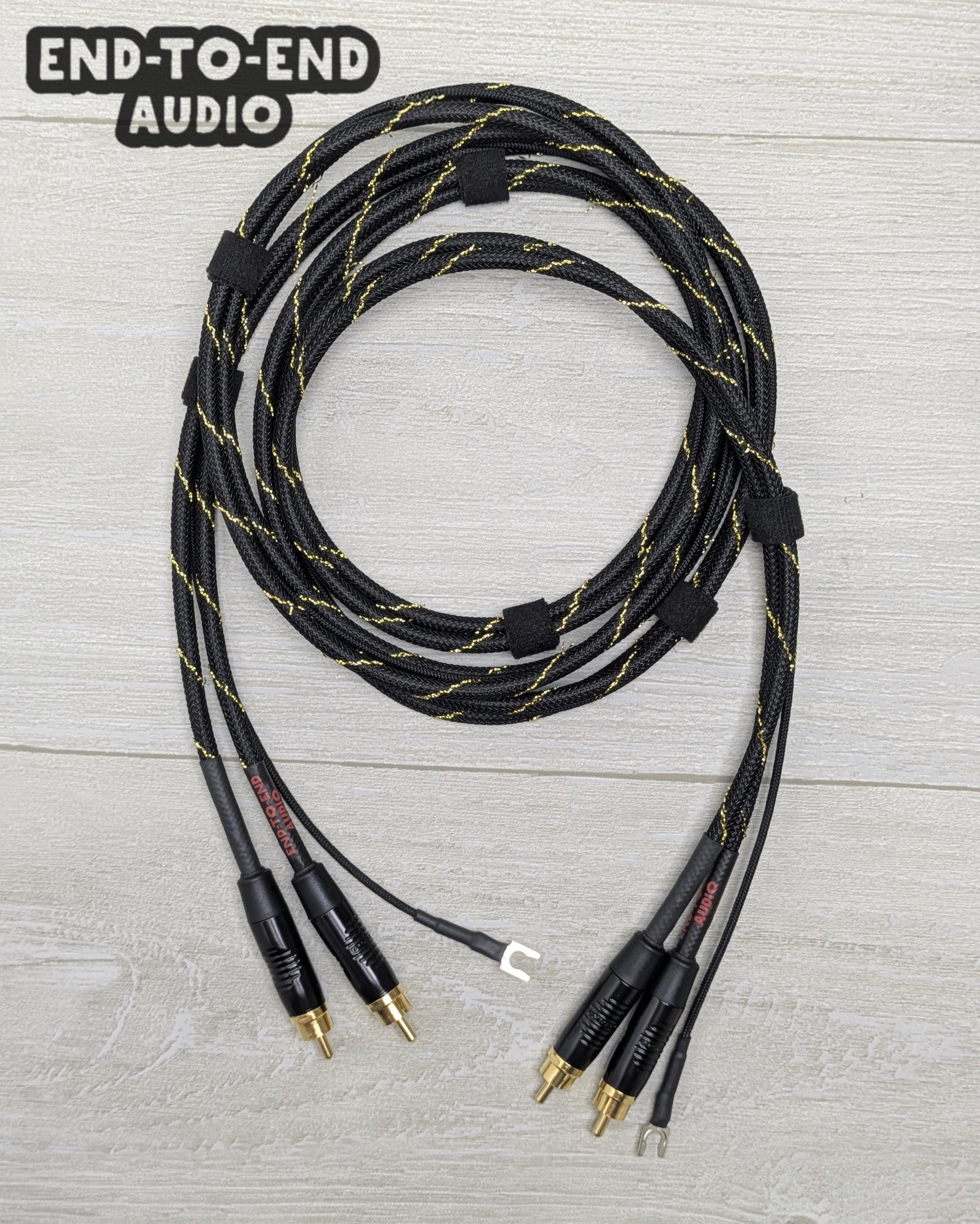 Turntable Cable Set | Mogami Cable, Dual Gold RCA, Spade Ground Wire ...