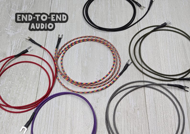 Turntable Ground Wire | 18 AWG Premium Wire W/ Spade & Paracord Sleeve ...