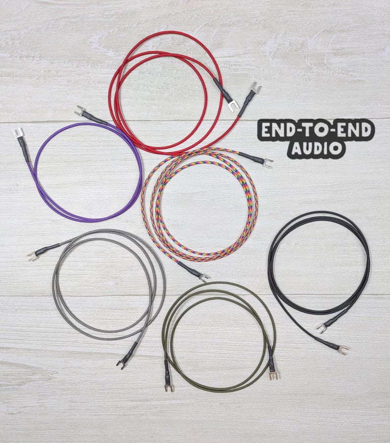 Turntable Ground Wire | 18 AWG Premium Wire W/ Spade & Paracord Sleeve ...