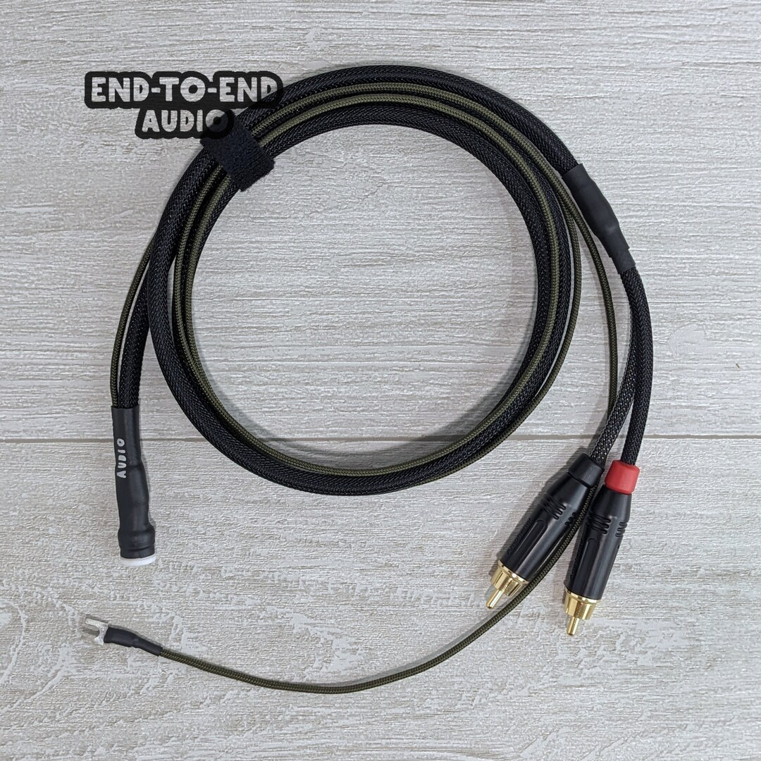Hi-fi Turntable Tonearm Cable, Gold 5-pin Din to Dual Gold RCA or XLR ...