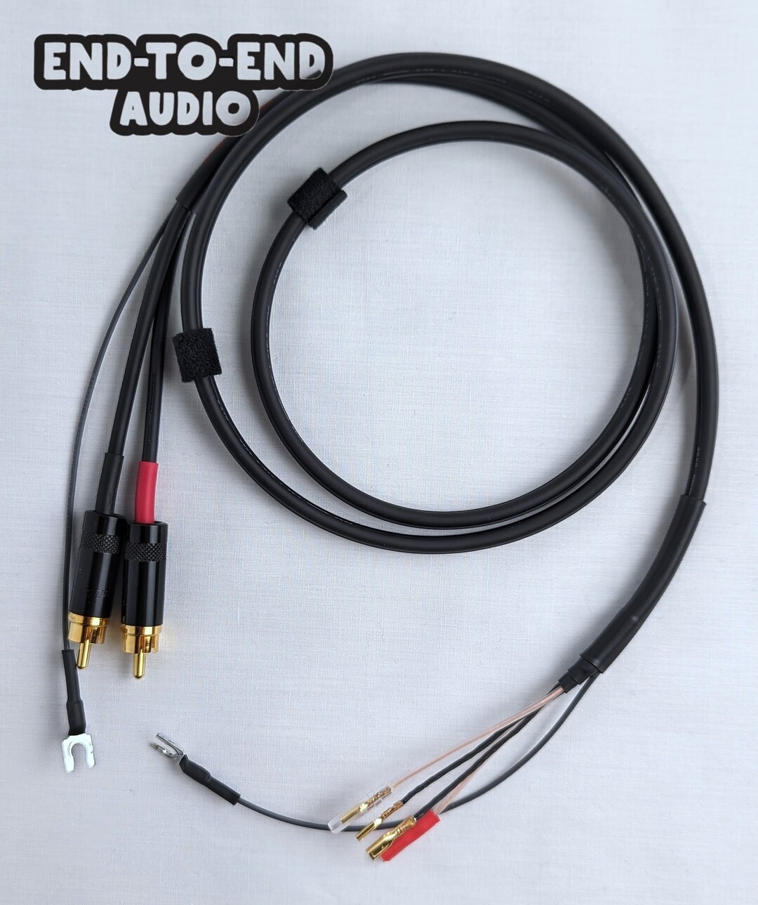 Dual Turntable Replacement Cable, Mogami, Spade With Ground Wire, Hand ...