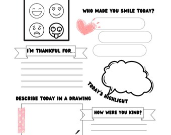 Gratitude Journal for Kids - Etsy