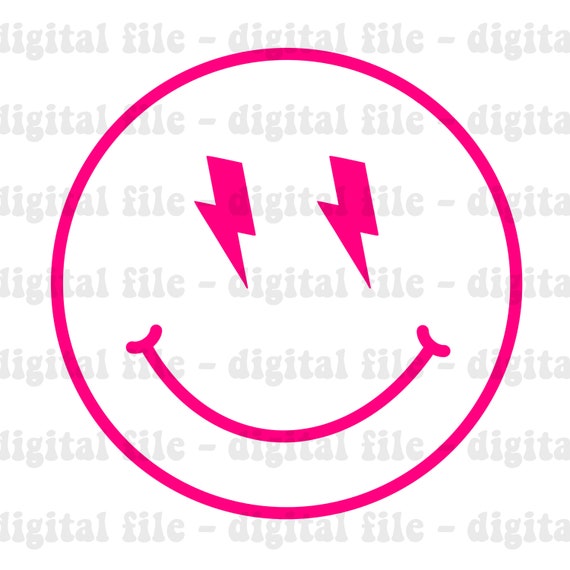 Smiley Face Lightning Bolt PNG Svg Quote Png Positive Png - Etsy UK
