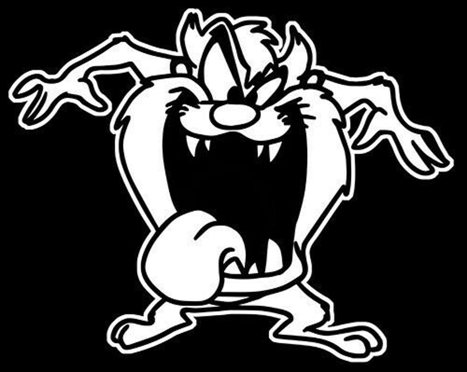 Taz Tasmanian Devil Vinyl Decal for Cars Trucks Laptops | Etsy