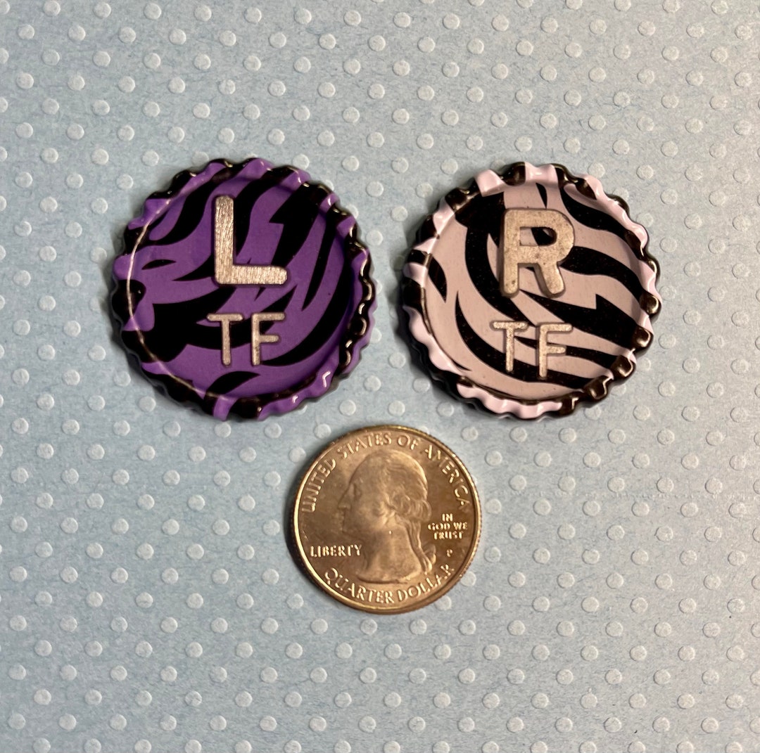 Bottle Cap X-ray Markers ~ Rad Tech Markers ~ Zebra Print ~ Super Thin ...