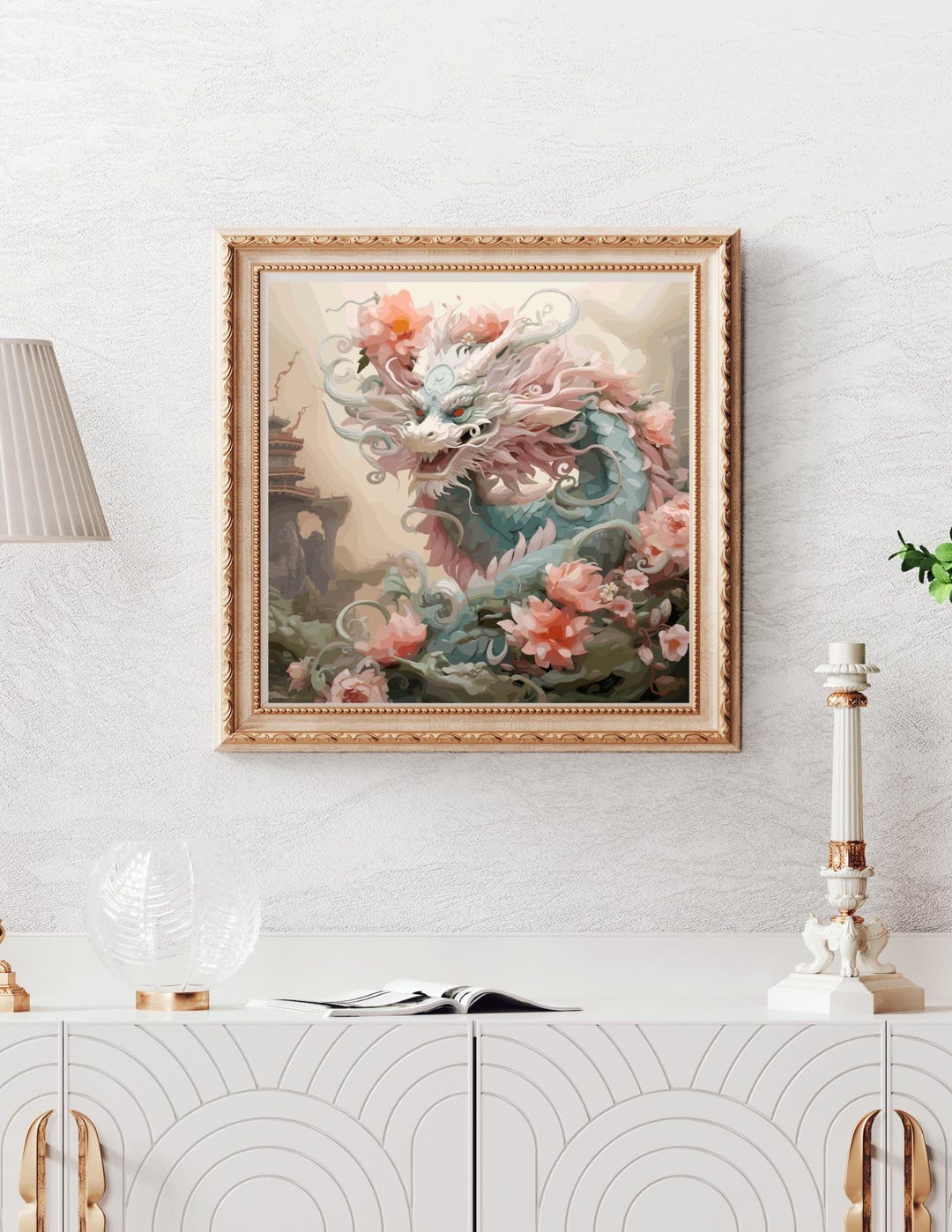 Mythical Romantic Dragon Instant Digital Download, Printable, Wall Art ...