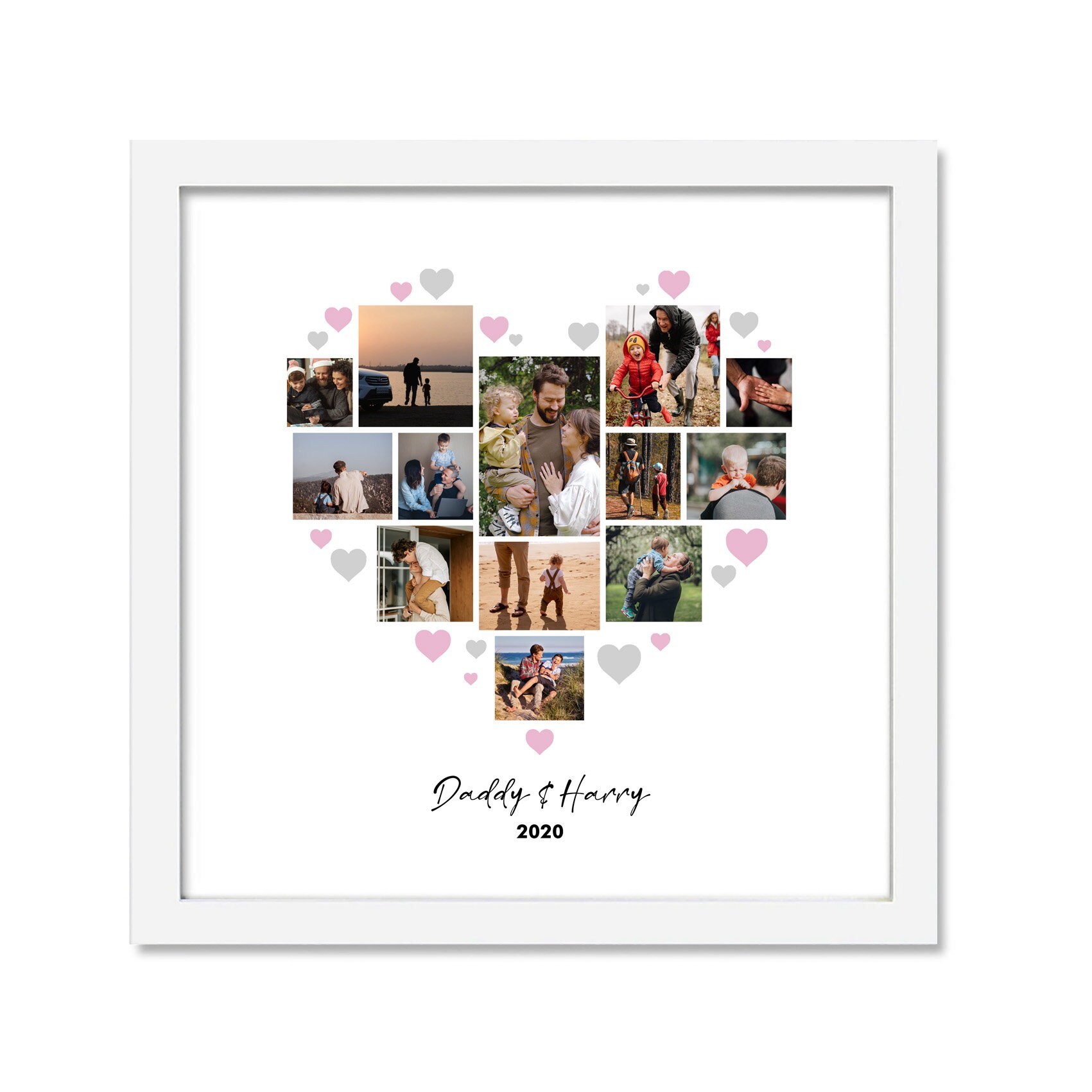 Custom Heart Photo Montage Print style A Personalized - Etsy UK