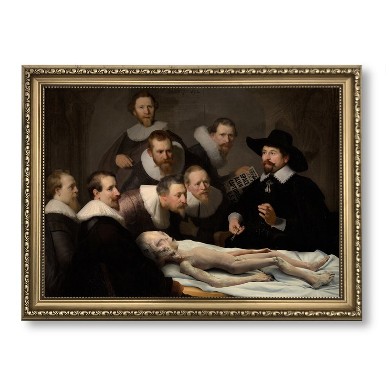 The Autopsy of Dr Tulp Print Altered Vintage Painting Funny - Etsy UK