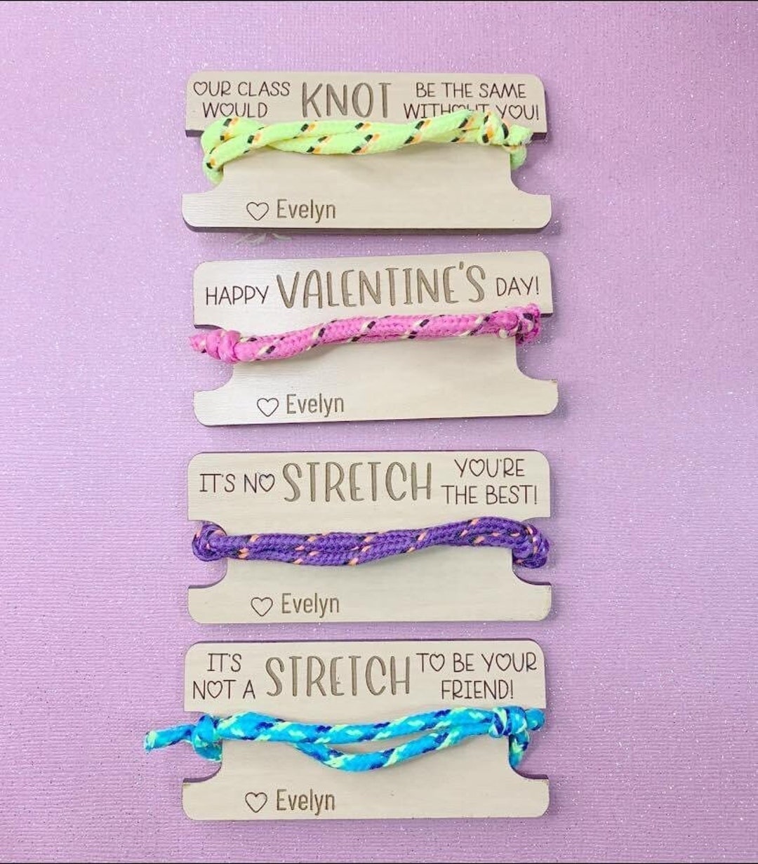 Friendship Bracelet - Class Valentines - Non Candy Valentines - Candy ...