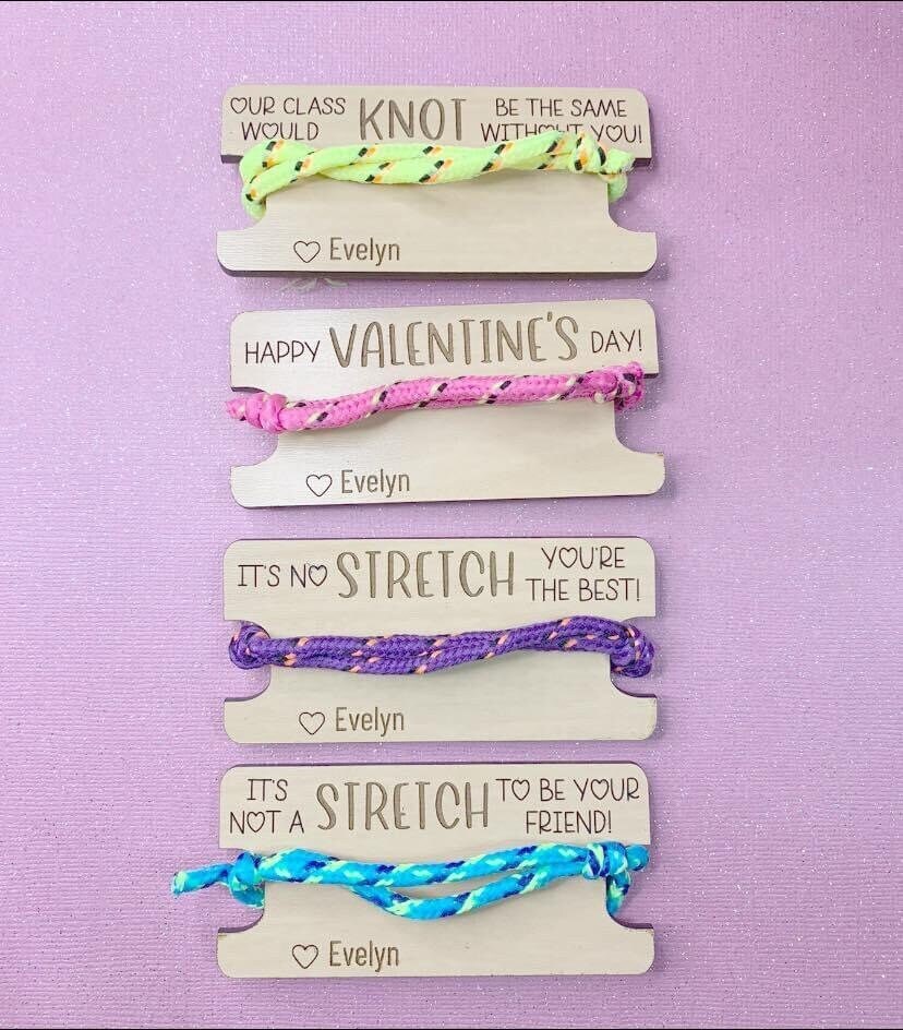 Friendship Bracelet - Class Valentines - Non Candy Valentines - Candy ...