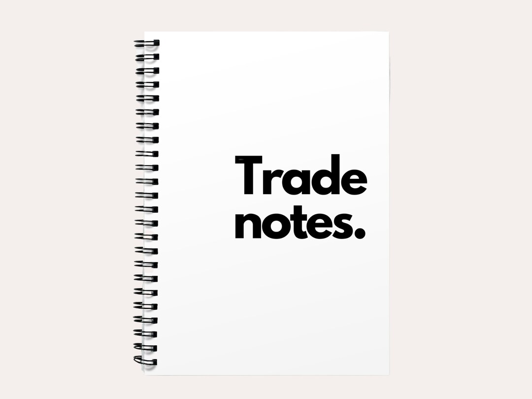 Trade Notes - A5 or A4 Spiral Crypto Notebook, Trading Journal, Lined ...