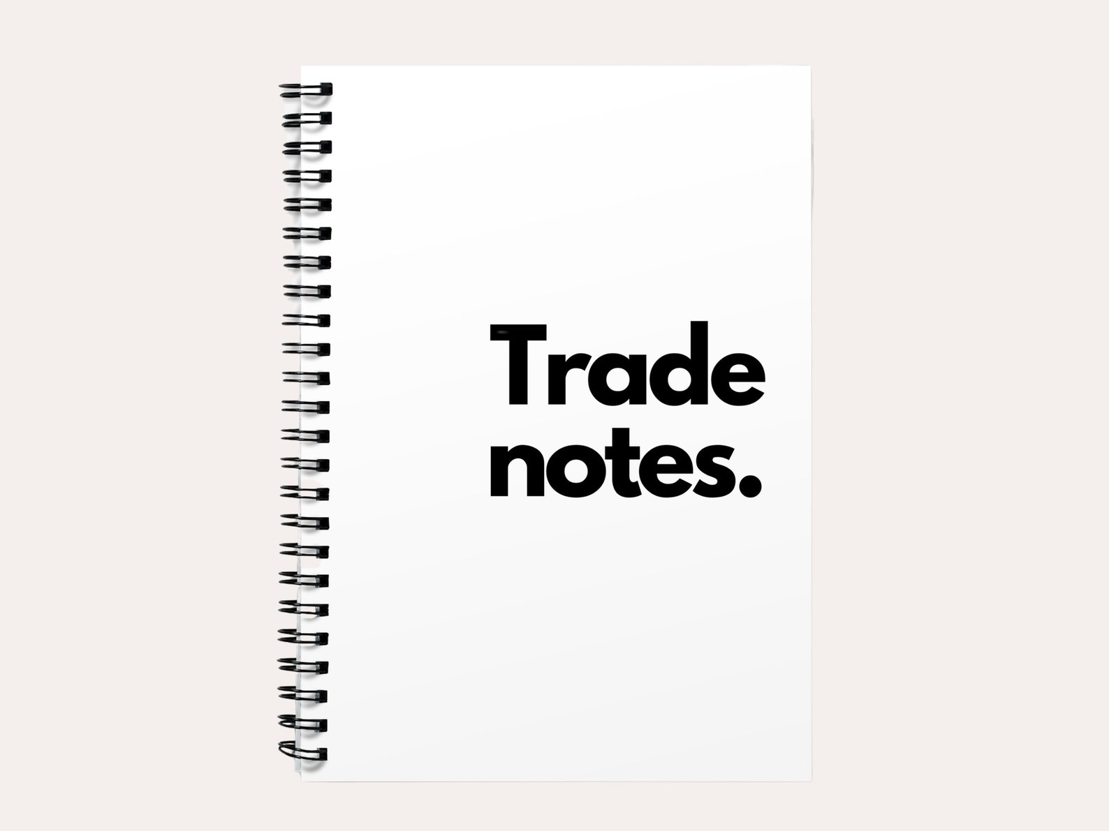 Trade Notes - A5 or A4 Spiral Crypto Notebook, Trading Journal, Lined ...
