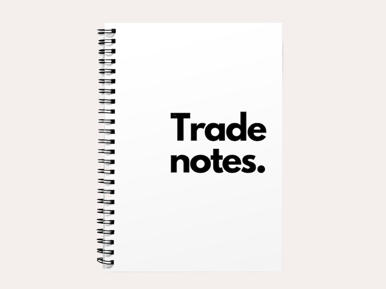 Trade Notes - A5 or A4 Spiral Crypto Notebook, Trading Journal, Lined ...