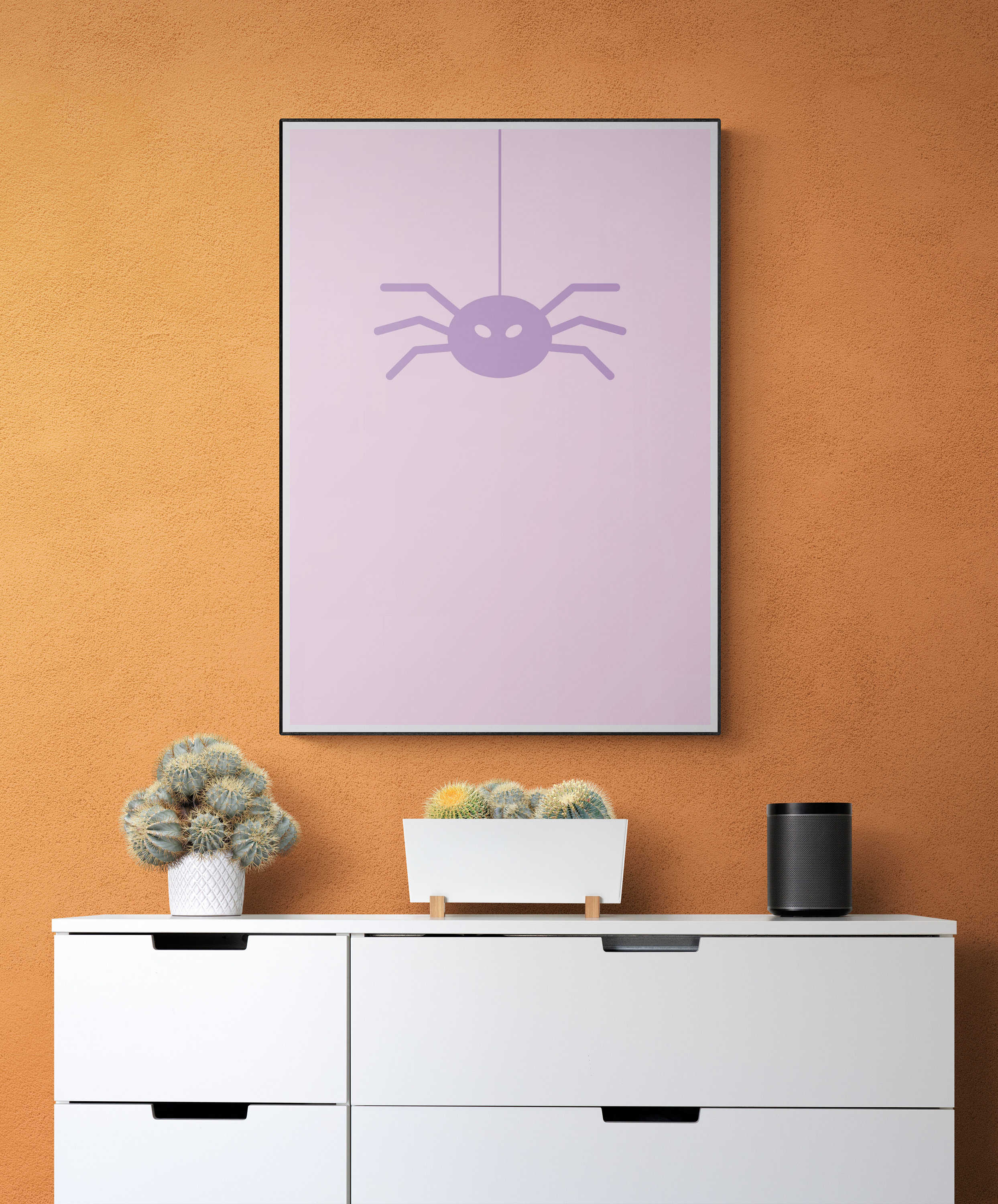 Pastel Pink and Purple Spider Halloween Digital Download Art Pastel ...