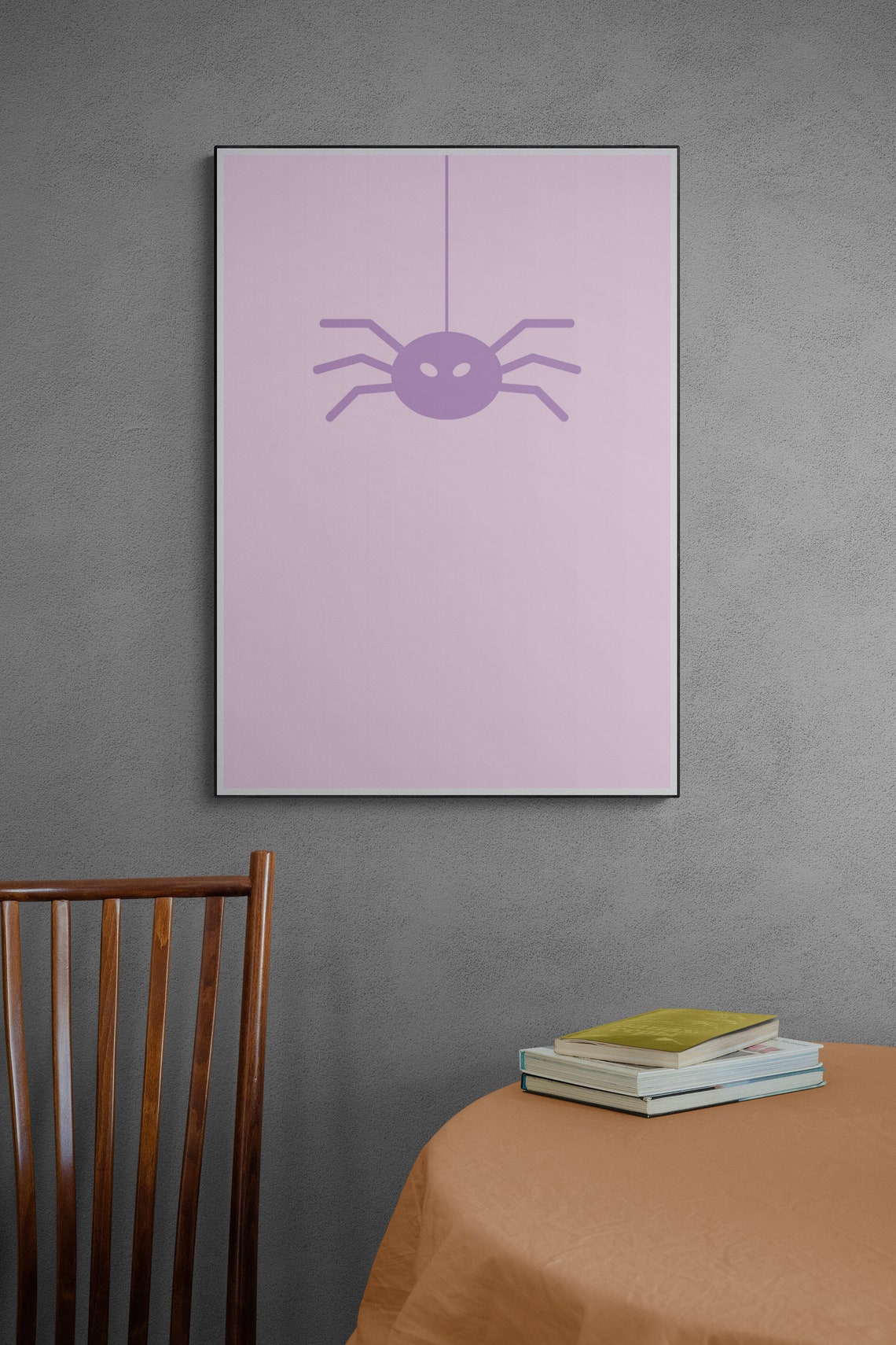 Pastel Pink and Purple Spider Halloween Digital Download Art Pastel ...