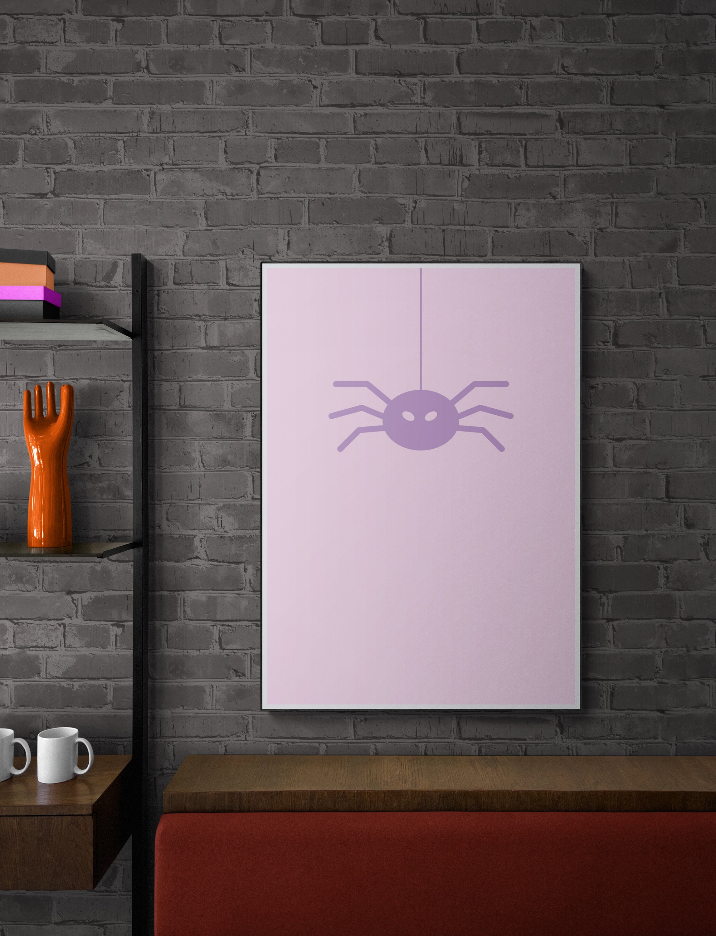 Pastel Pink and Purple Spider Halloween Digital Download Art Pastel ...