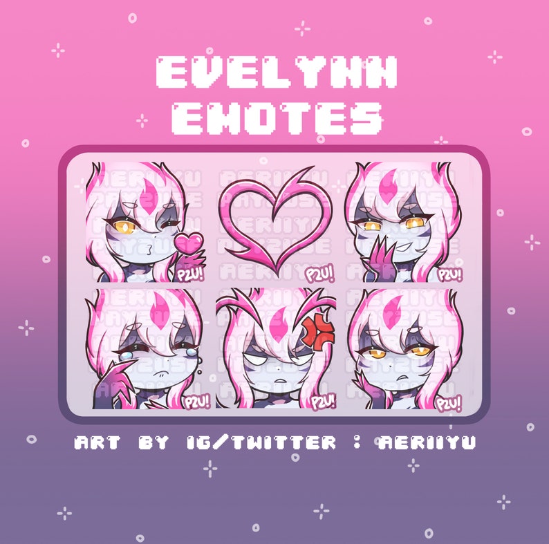 Evelynn Emotes for Twitch and Discord - Etsy