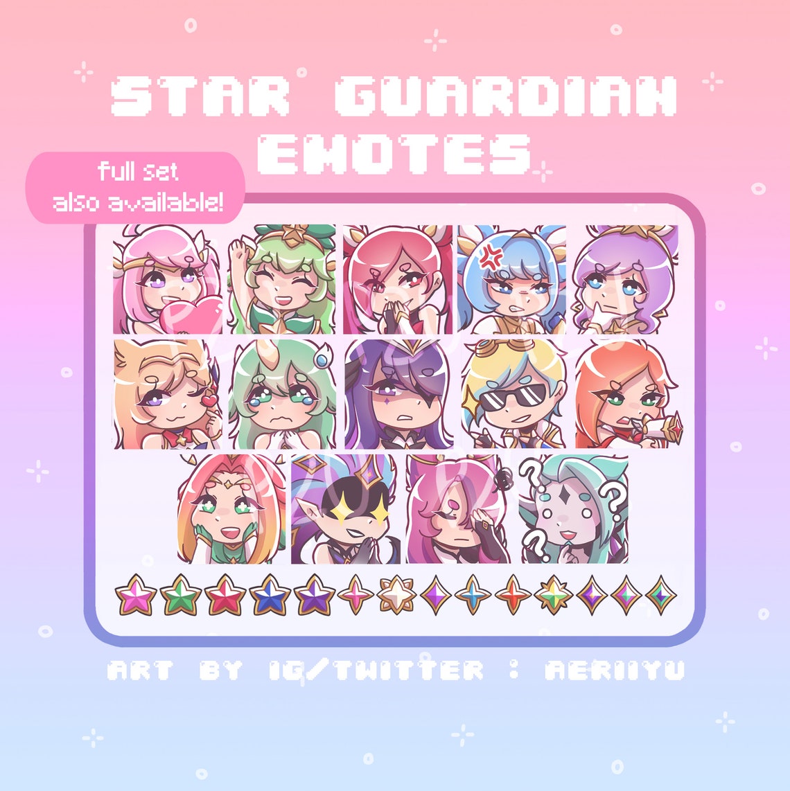 Star Guardian Badge Set - Etsy