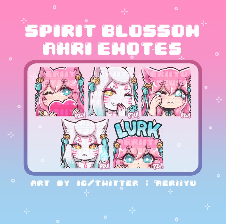 Spirit Blossom Ahri Emotes for Twitch and Discord - Etsy Canada