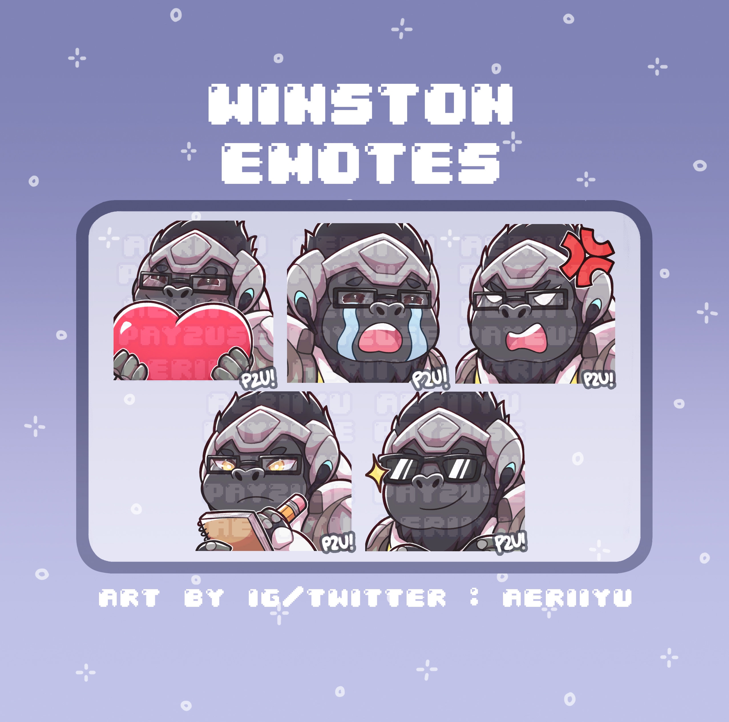 Winston Emotes - Etsy