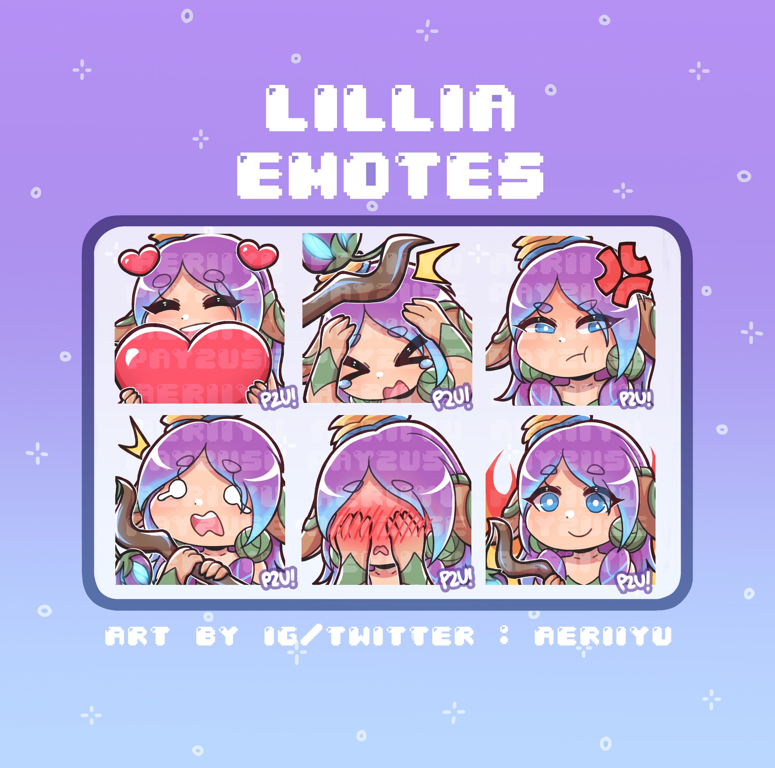 Lillia Emotes - Etsy