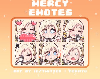 Cute Overwatch 2 Mercy Emotes for Twitch Youtube Discord - Etsy UK