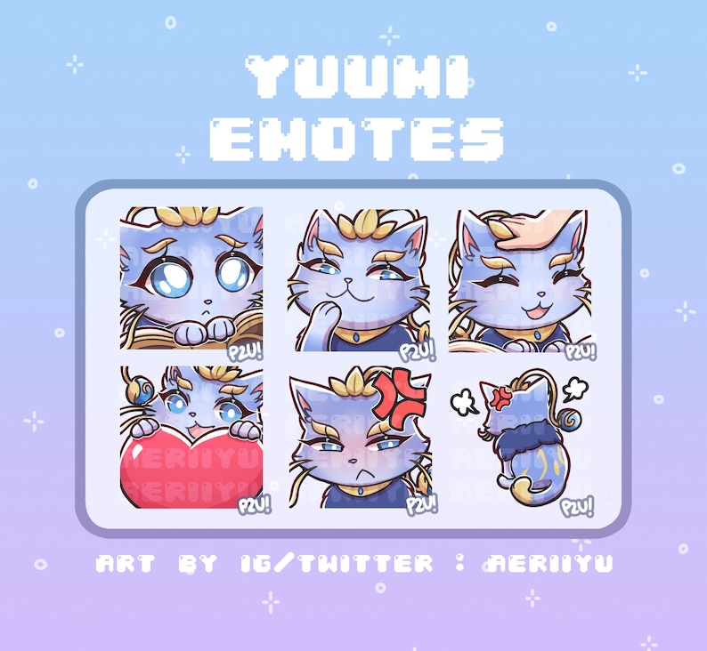 Yuumi Emotes for Twitch and Discord - Etsy