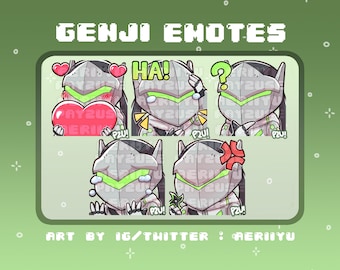 Cyber Demon Genji Overwatch Twitch Emote Pack 112x112 / 56x56 / 28x28 ...