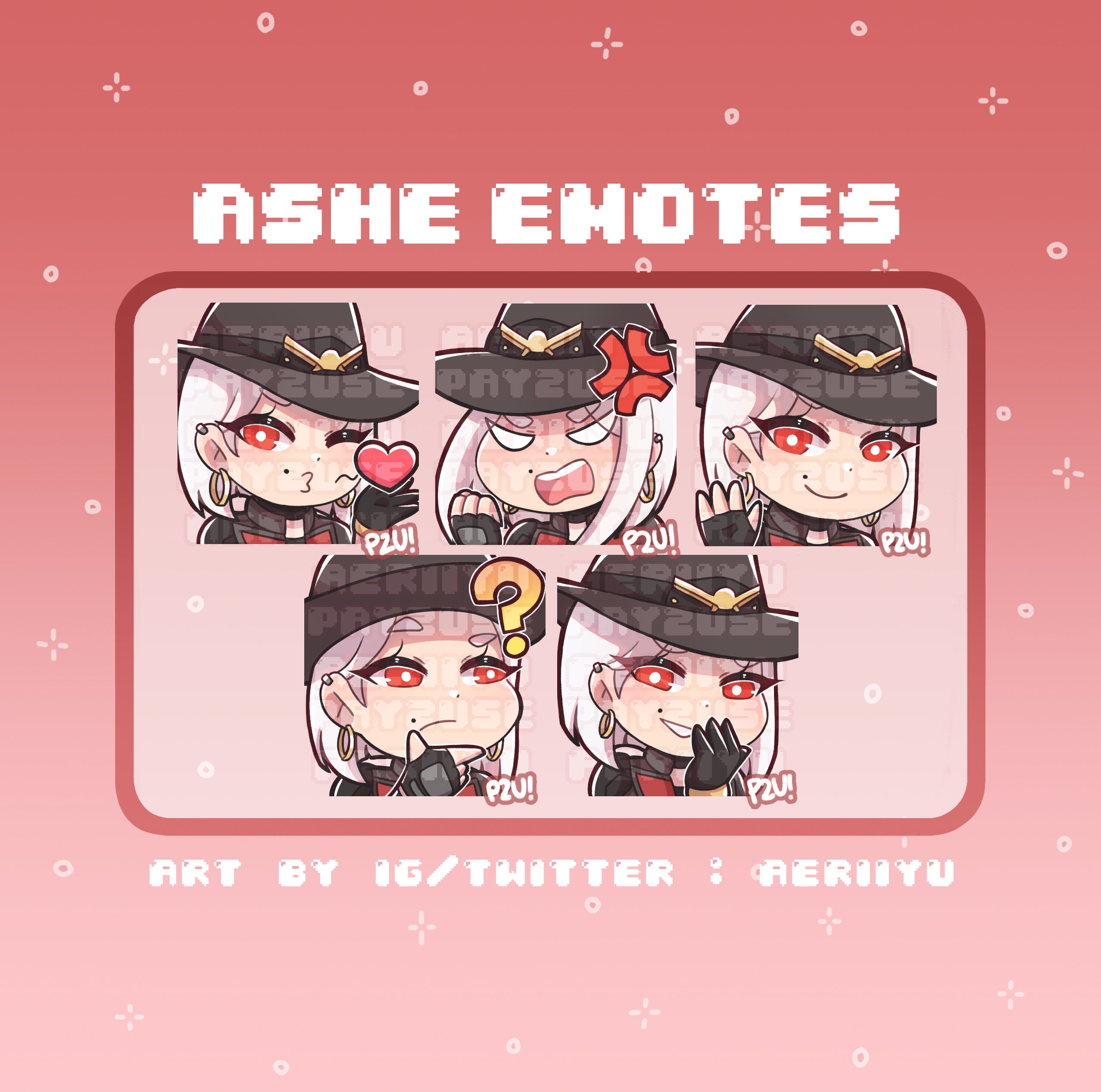 Ashe Emotes - Etsy