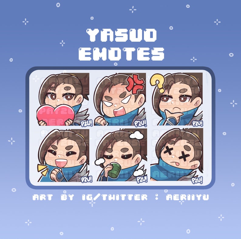 Yasuo Emotes for Twitch and Discord - Etsy