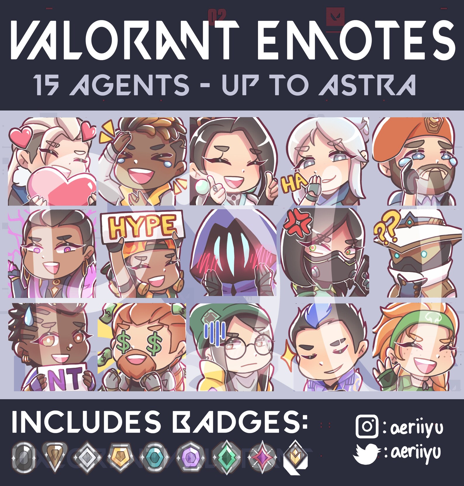 Valorant Emotes and Badges - Etsy