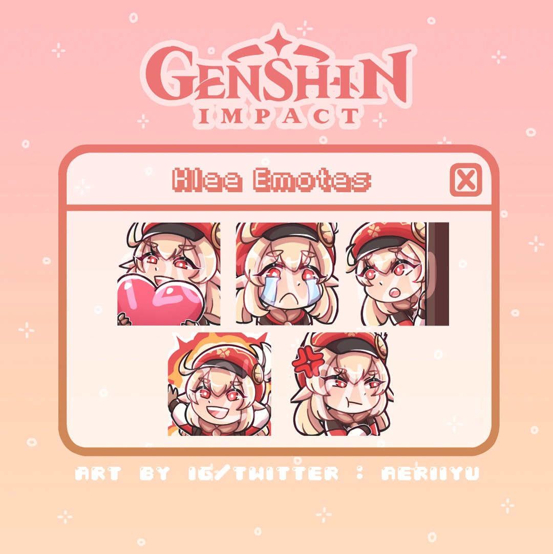 Klee Emotes - Etsy