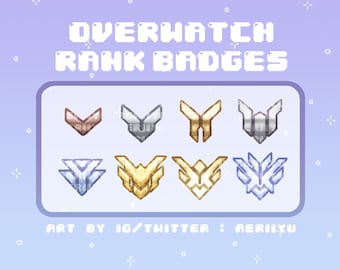 Overwatch 2 Rank Twitch Sub Badges & Emotes / Bit Badges / Streamer ...
