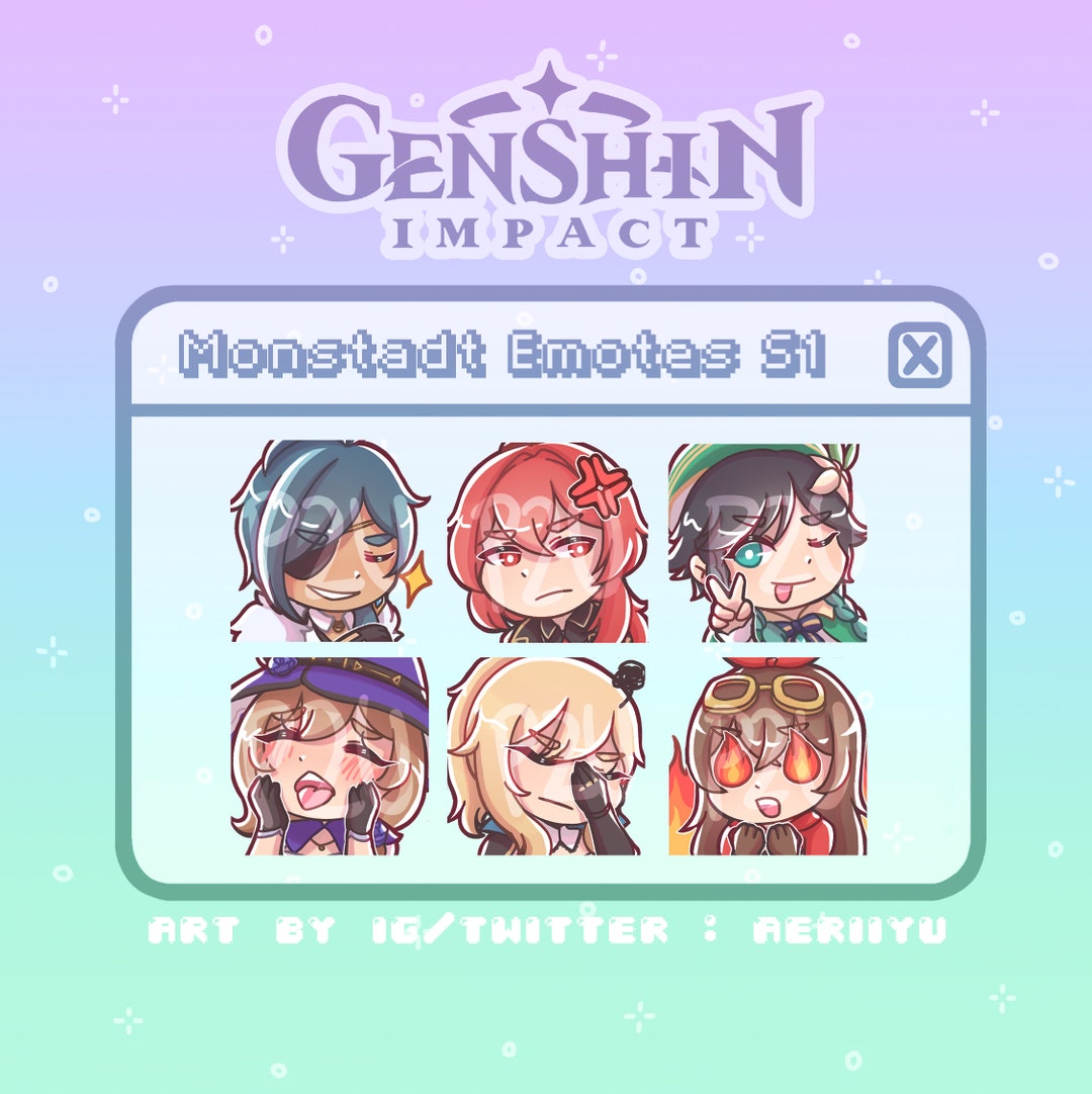Genshin Impact Monstadt Character Emotes S1 - Etsy